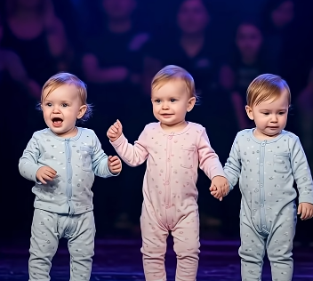 Triplets Steal the Spotlight on Stage — Their Innocent Charm Turns a ...