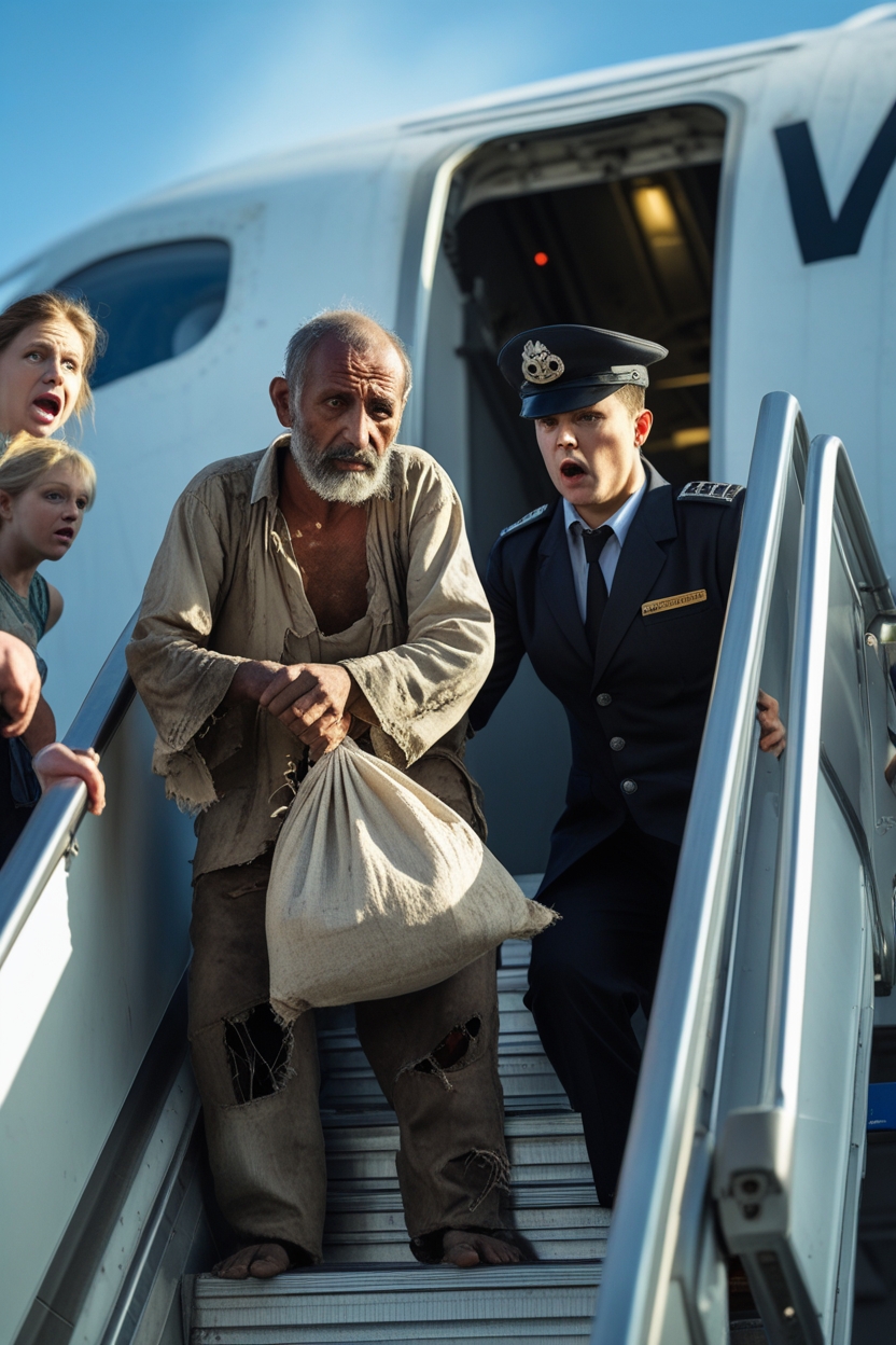 The old man was denied entry onto the plane…But the next second ...